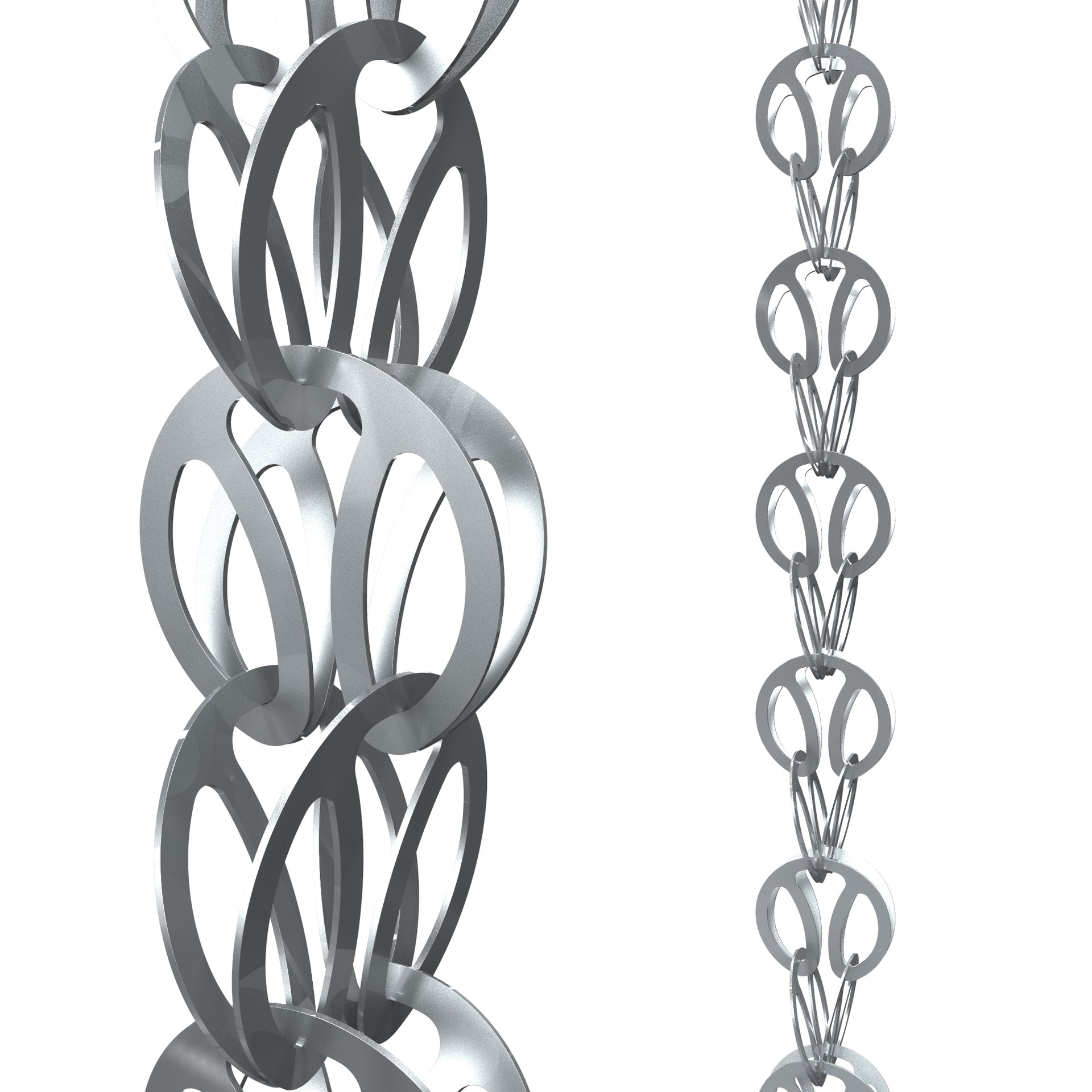 Modern Loop Rain Chain (Gray) – Rain Chains Direct
