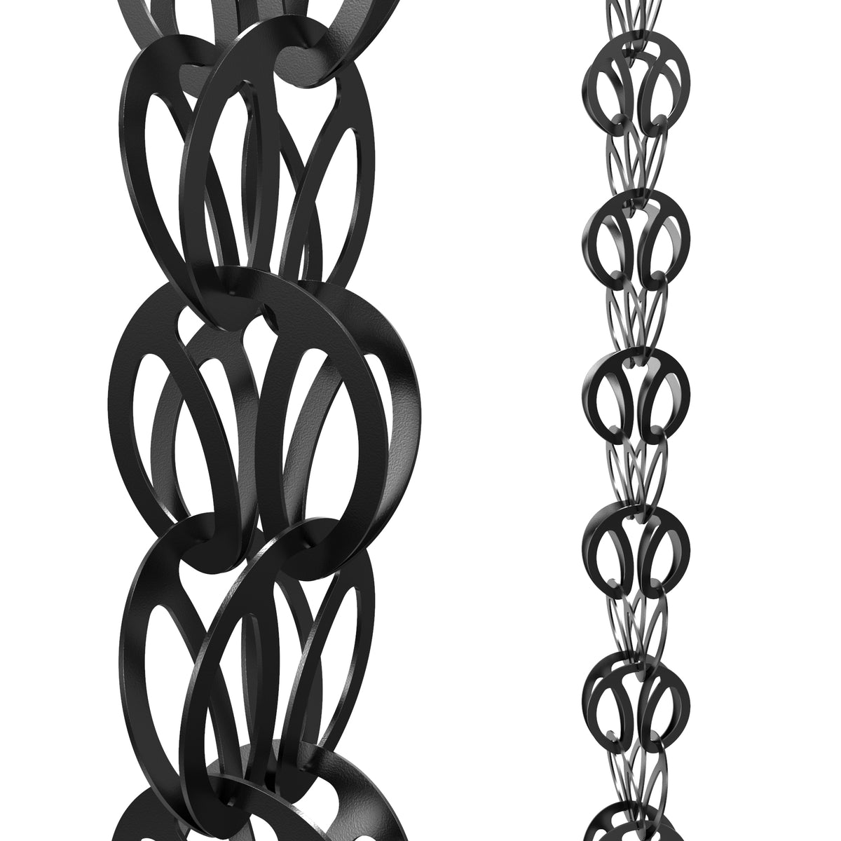 Modern Loop Rain Chain (Black) – Rain Chains Direct
