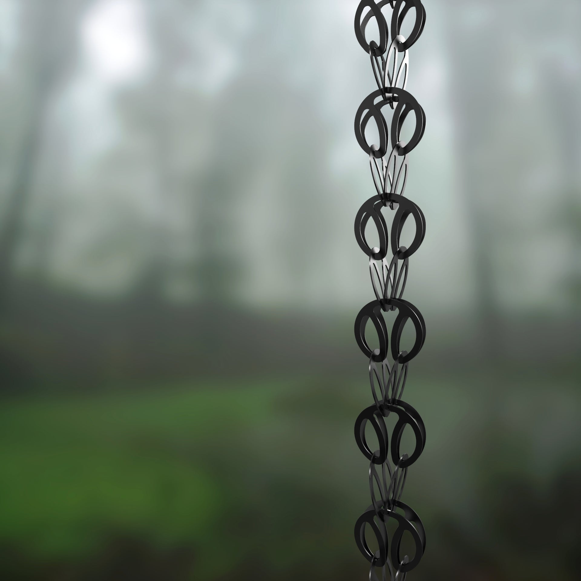 Modern Loop Rain Chain (Black) – Rain Chains Direct